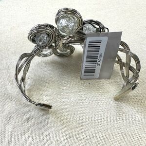 Treska | Jewelry | Treska Silvertone Lucite Metal Bracelet New With ...